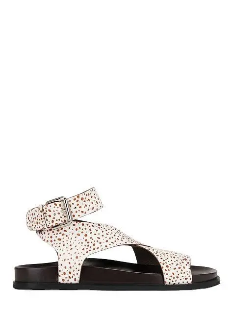 Jeffrey Campbell Hvar Sandals - Beige Cream Brown Dots
