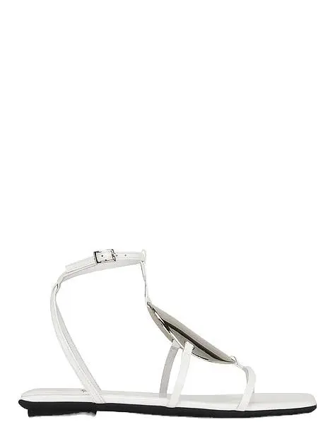Jeffrey Campbell Calanthe Sandals - White Patent Silver