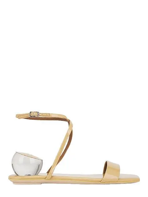 Jeffrey Campbell Foretell Sandals - Buff Patent