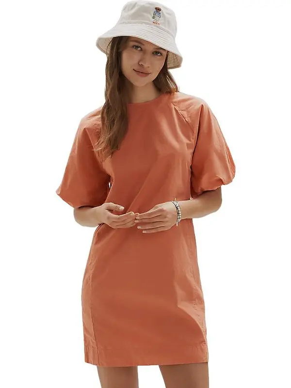 NATION LOS ANGELES Minnie Short-sleeve Mini Dress - Coral