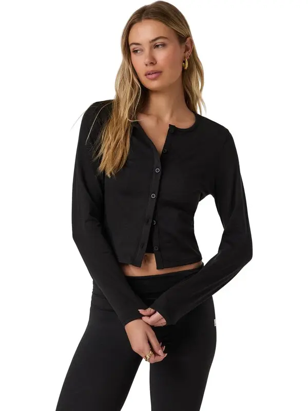 Vuori Halo Cardigan 2.0 - Black Heather