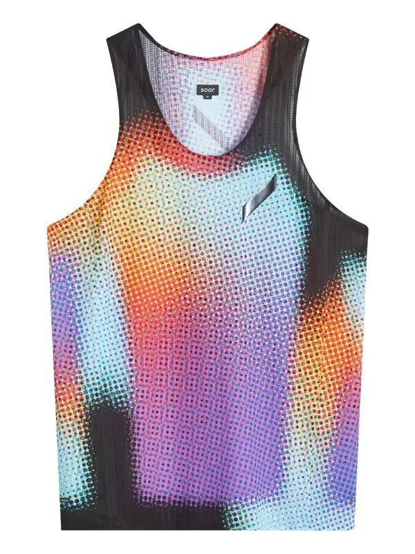 SOAR Race Vest - Black Rainbow Dot