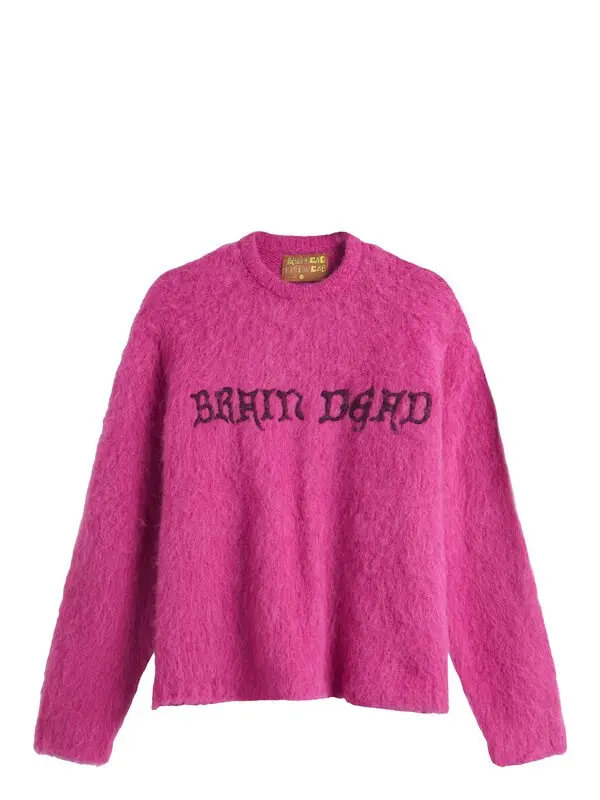 BRAIN DEAD Boxy Knit Jumper - Fuchsia