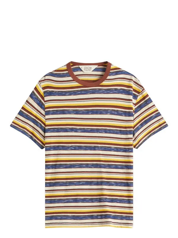 BRAIN DEAD Toni Stripe T-shirt - Yellow Multi