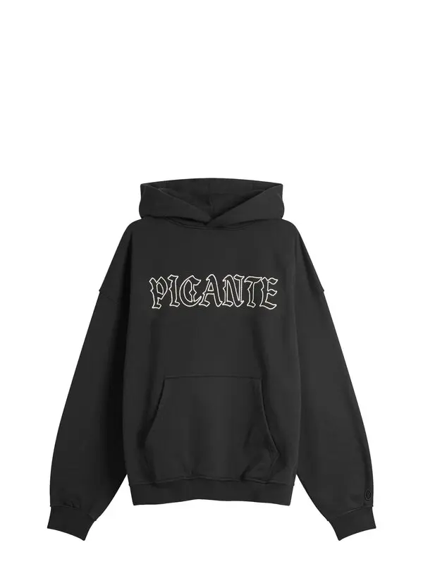 PICANTE X Headline Chain Stitch Hoodie - Black
