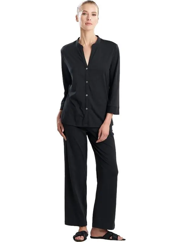 Natori Breeze Mandarin Pj - Black