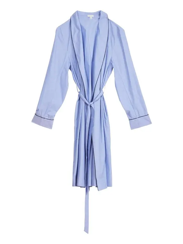 Fleur Du Mal Poplin Robe - Pacific Blue