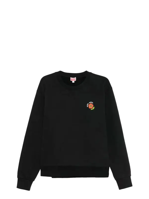 Kenzo Embroidered Cotton Sweatshirt - Black