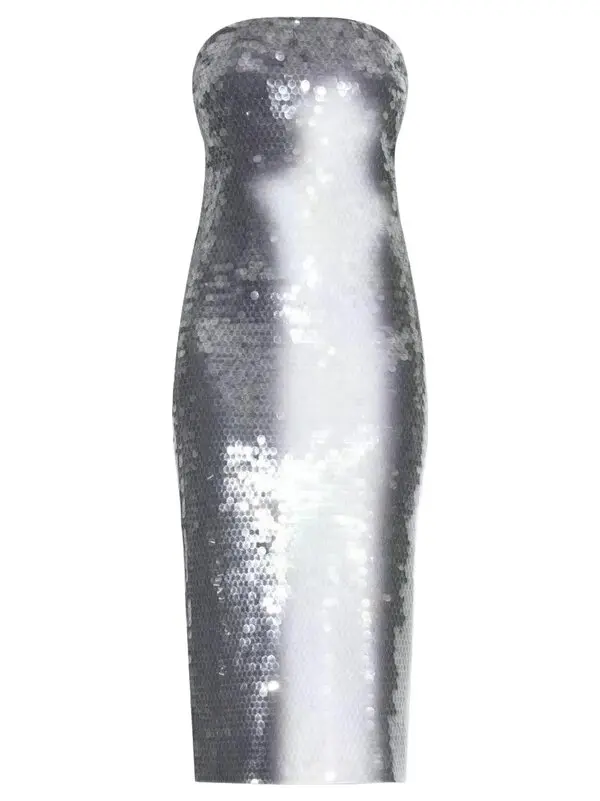 Sportmax Stemma Sequin Midi Dress - Grey