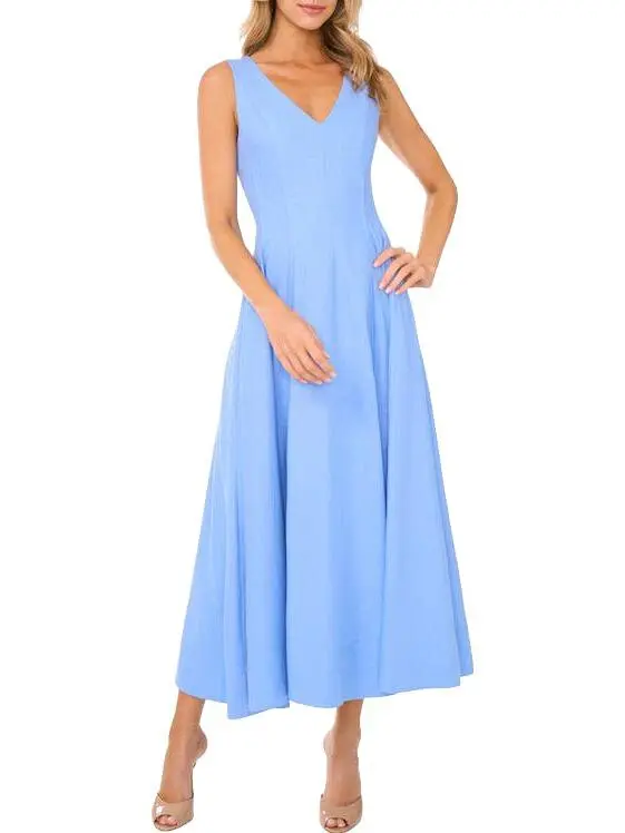 Ted Baker London Pleated Waist Linen Blend Maxi Dress - Hydrangea