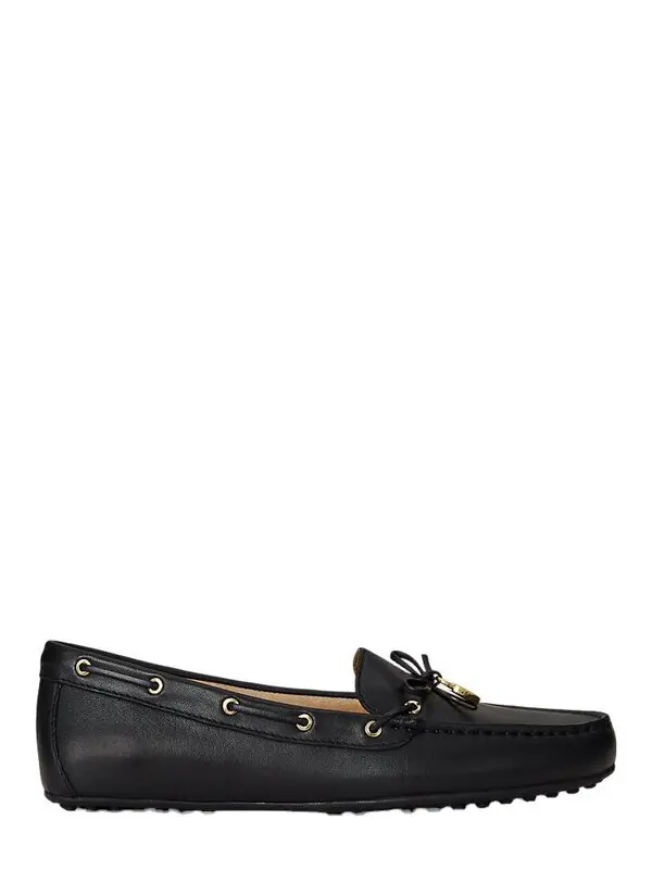 Ralph Lauren Wylie Nappa Leather Driver - Black