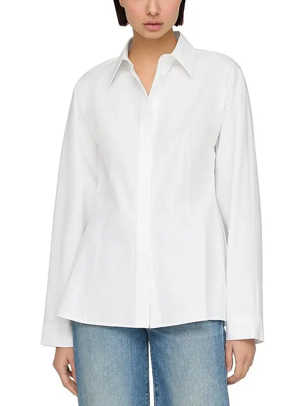 Lafayette 148 New York Pintuck Back Shirt - White