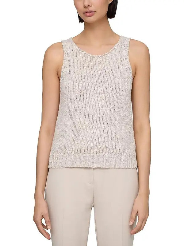 Lafayette 148 New York Scoop Neck Top - Pearl