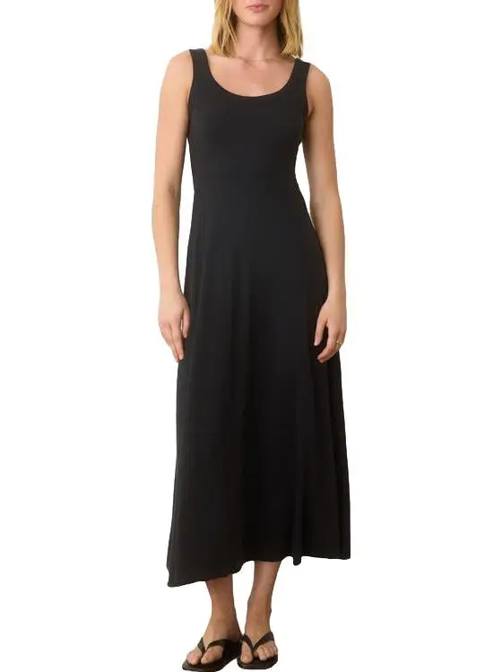 Marine Layer Lexi Sun-in Rib Maxi Dress - Black