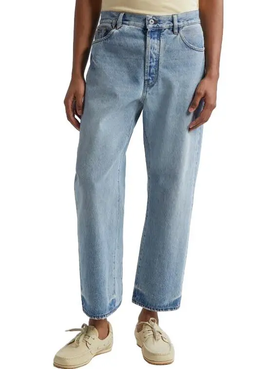 Jacquemus Le De-nîmes Venice Straight-leg Jeans - Blue/ Tabac
