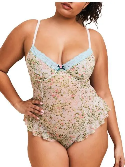 ADORE ME Brie Bodysuit - Floral White