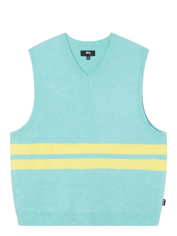 StÜssy Brushed Mohair Vest - Teal