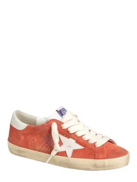 GOLDEN GOOSE Super-star Low-top Sneaker - Coral/ Milk