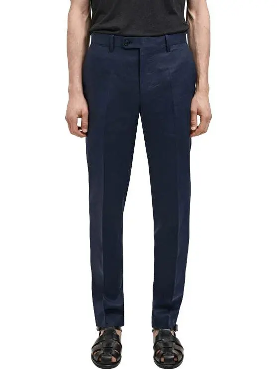 Mango Slim Fit Suit Pants - Dark Navy