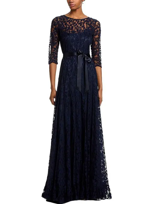 Rickie Freeman For Teri Jon Lace Gown - Navy