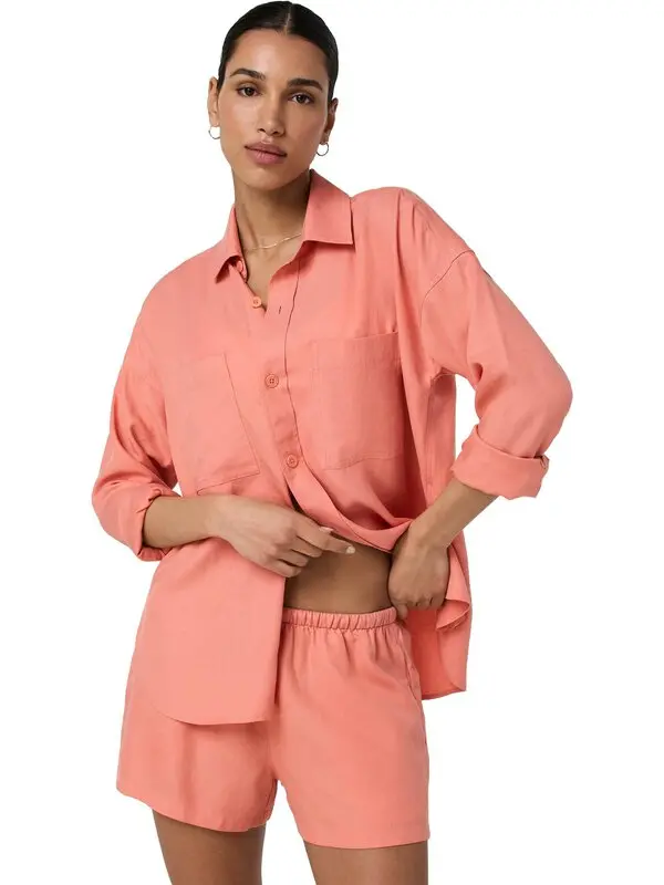Vuori Trestles Twill Button-up - Sun Stone