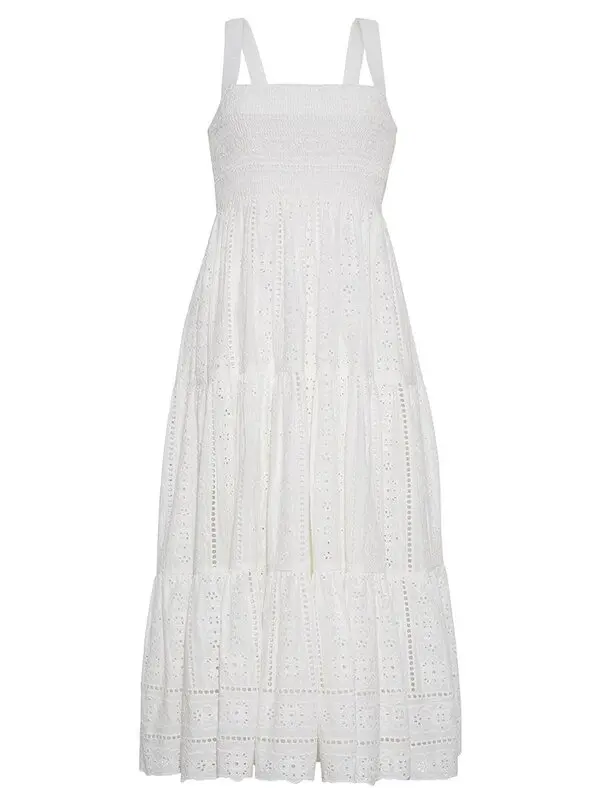 Cara Cara Taormina Midi Dress - Bria Eyelet Ivory