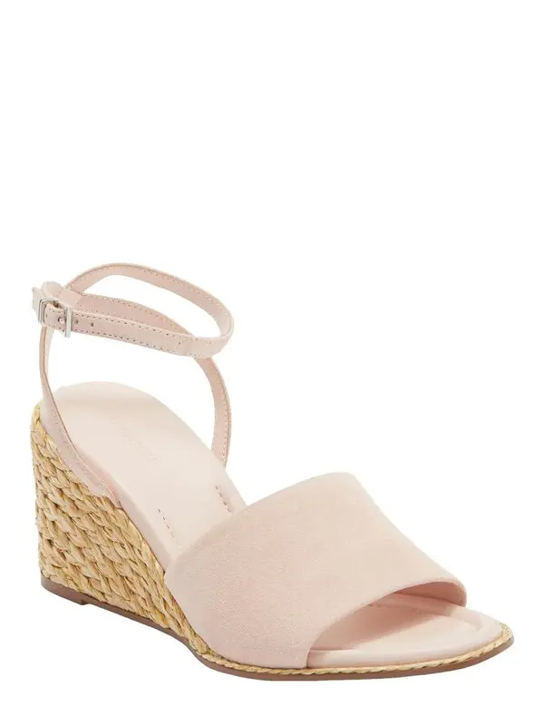 Nordstrom Arlene Ankle Strap Wedge Sandal - Beige Rose