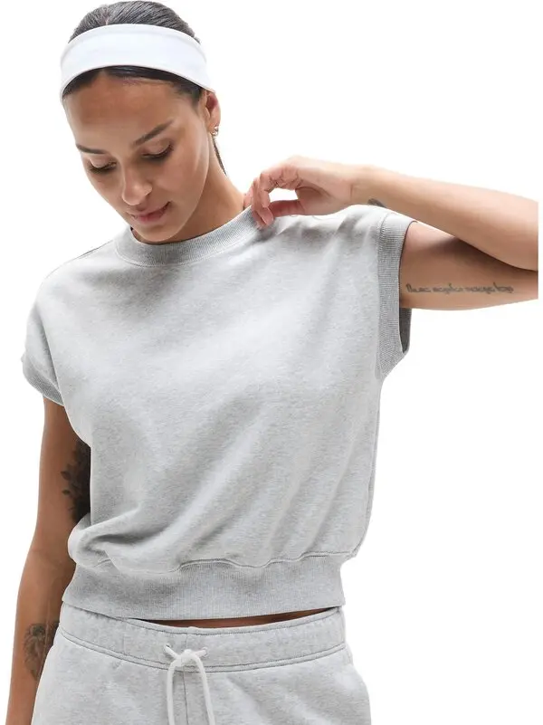 Athleta Heavyweight Terry Dolman Tee - Quartz Heather