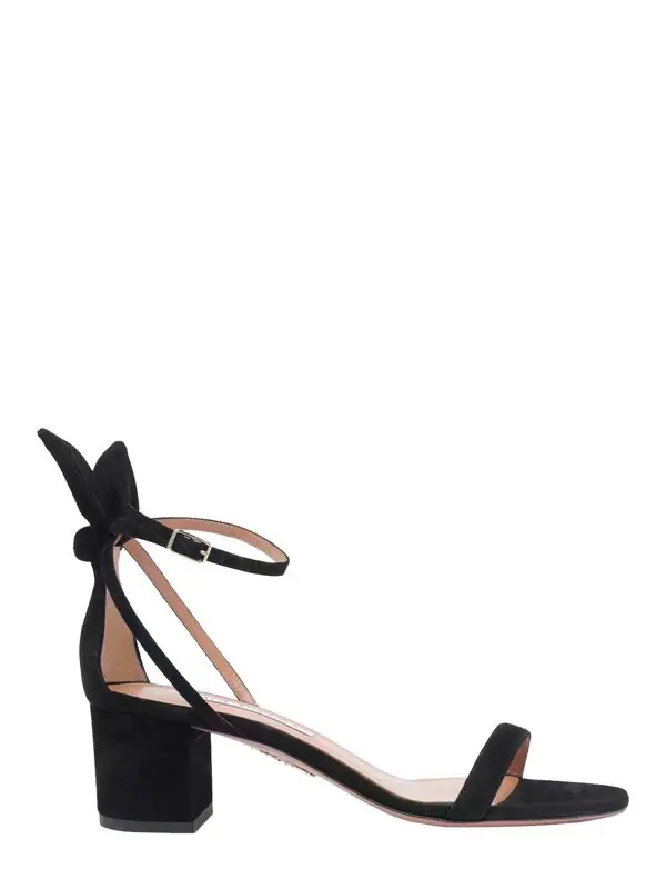 AQUAZZURA 55mm Bow Tie Sandals - Black