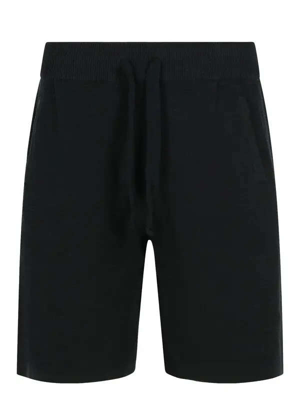LANEUS Cotton Bermuda Shorts - Black