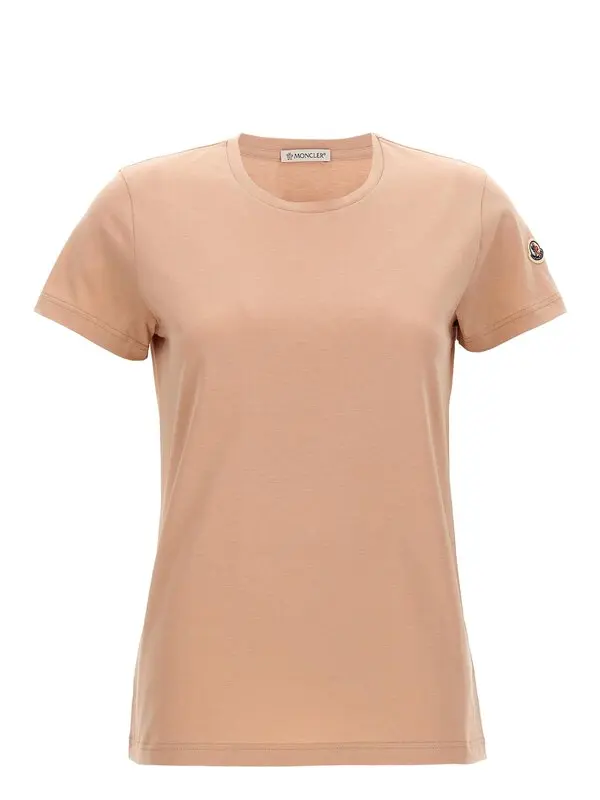 Moncler Logo Patch T-shirt - Pink