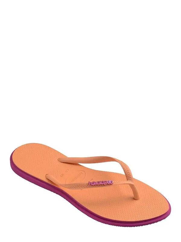 Havaianas Slim Point Flip Flop Sandals - Rose Gum