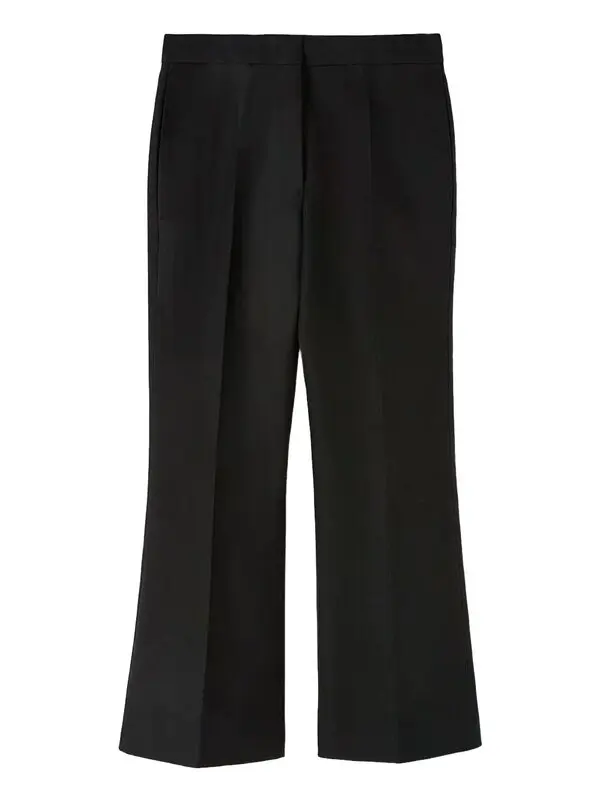 JIL SANDER Cotton Cropped Trousers - Black