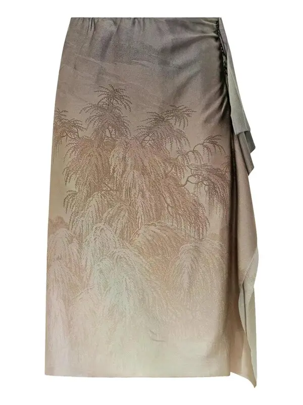 PIERRE-LOUIS MASCIA Stretch-silk Skirt - Brown