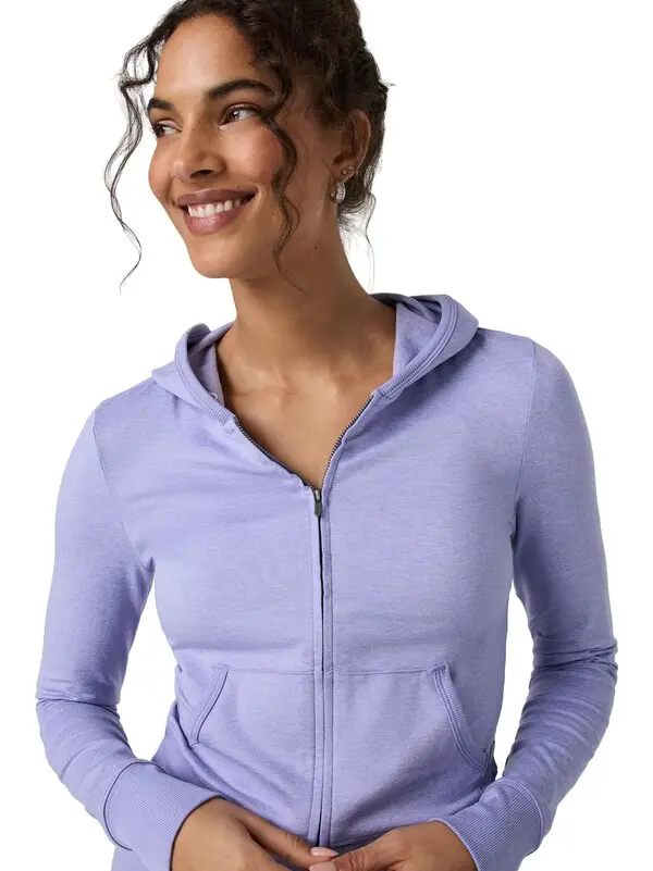 Vuori Halo Mini Full Zip Hoodie - Hyacinth Heather
