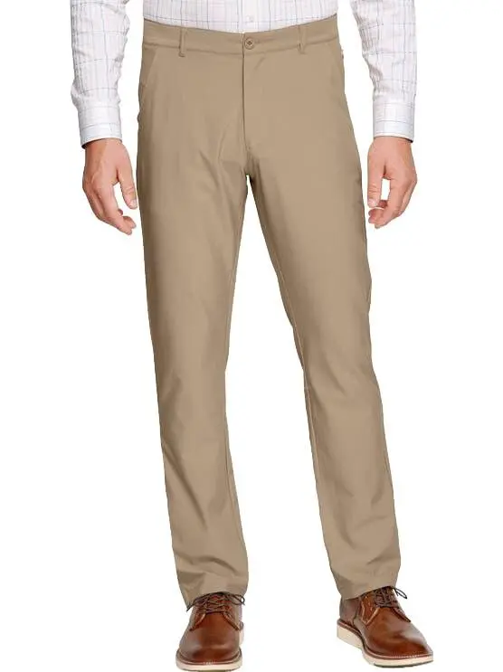Johnston & Murphy Xc4 Performance Flat Front Pants - Beige