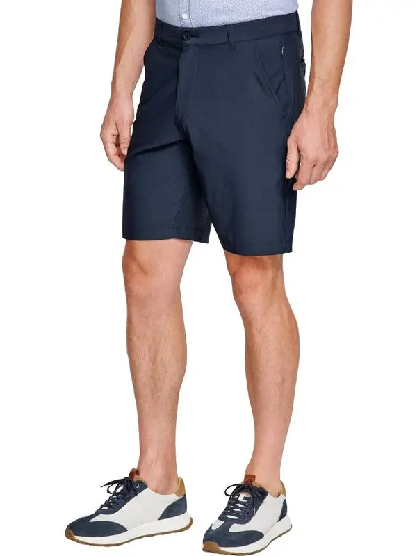 Johnston & Murphy Xc4 Performance Flat Front Shorts - Blue