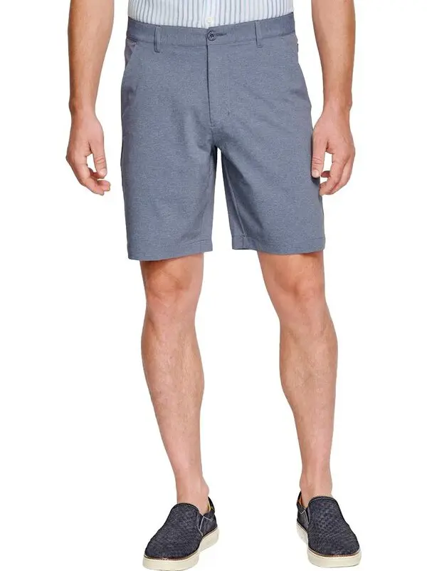 Johnston & Murphy Xc4 Performance Flat Front Shorts - Blue
