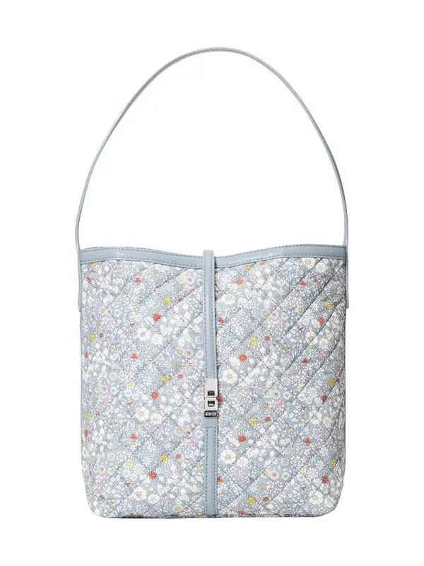 Mz Wallace Small Astor Floral Diamond Quilted Nylon Hobo - Junes Meadow