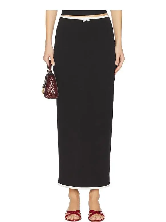 ROWEN ROSE Maxi Skirt - Black