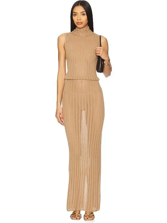 House Of Harlow 1960 X Alani Maxi Knit Dress - Taupe