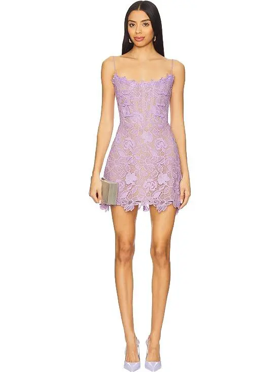 SAU LEE Rory Lace Dress - Lavender