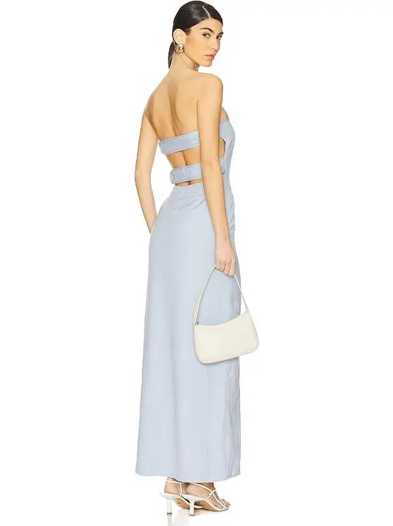 LA PORTE Romy Strapless Panel Back Dress - Cashmere Blue