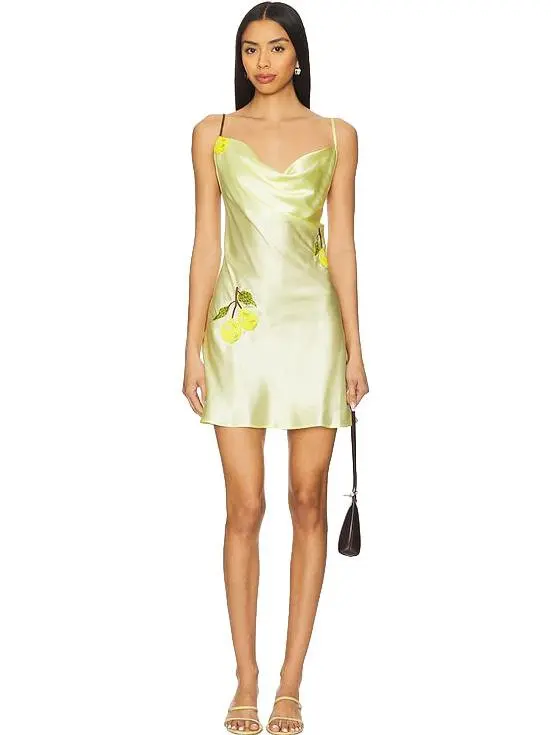 LESLIE AMON Galli Mini Dress - Yellow Lemon