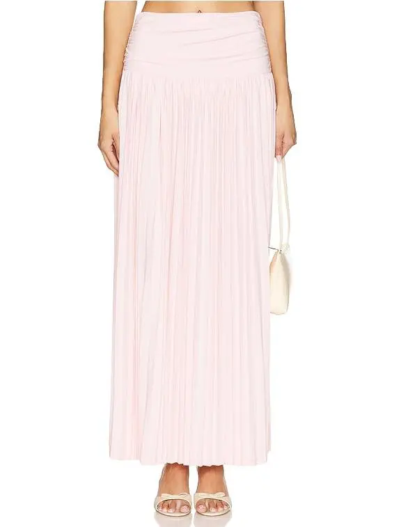 MORE TO COME Remi Maxi Skirt - Baby Pink