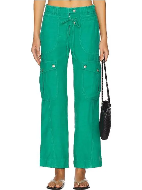 Free People Park Ave Pant - Golf Green