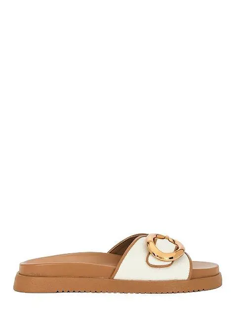 Steve Madden Mandie Slides - Natural & Cognac
