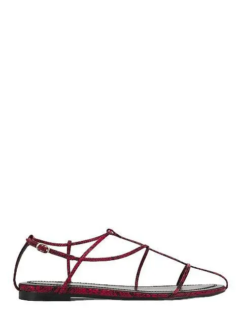 Jeffrey Campbell Trawl Sandals - Red Black Snake