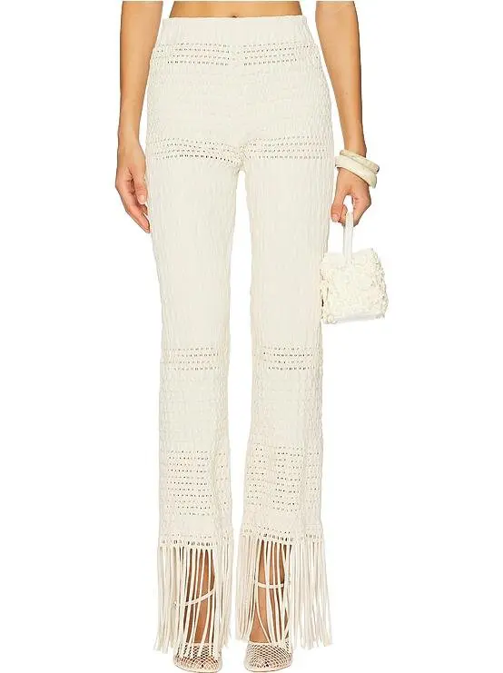 Nanushka Miciel Wide Leg Pants - Cream