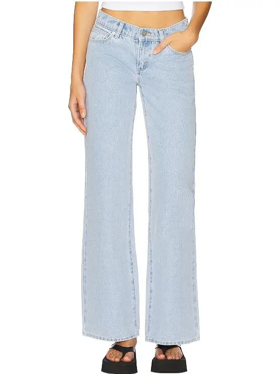 Abrand Denim Wide Leg Denim Jeans - Blue